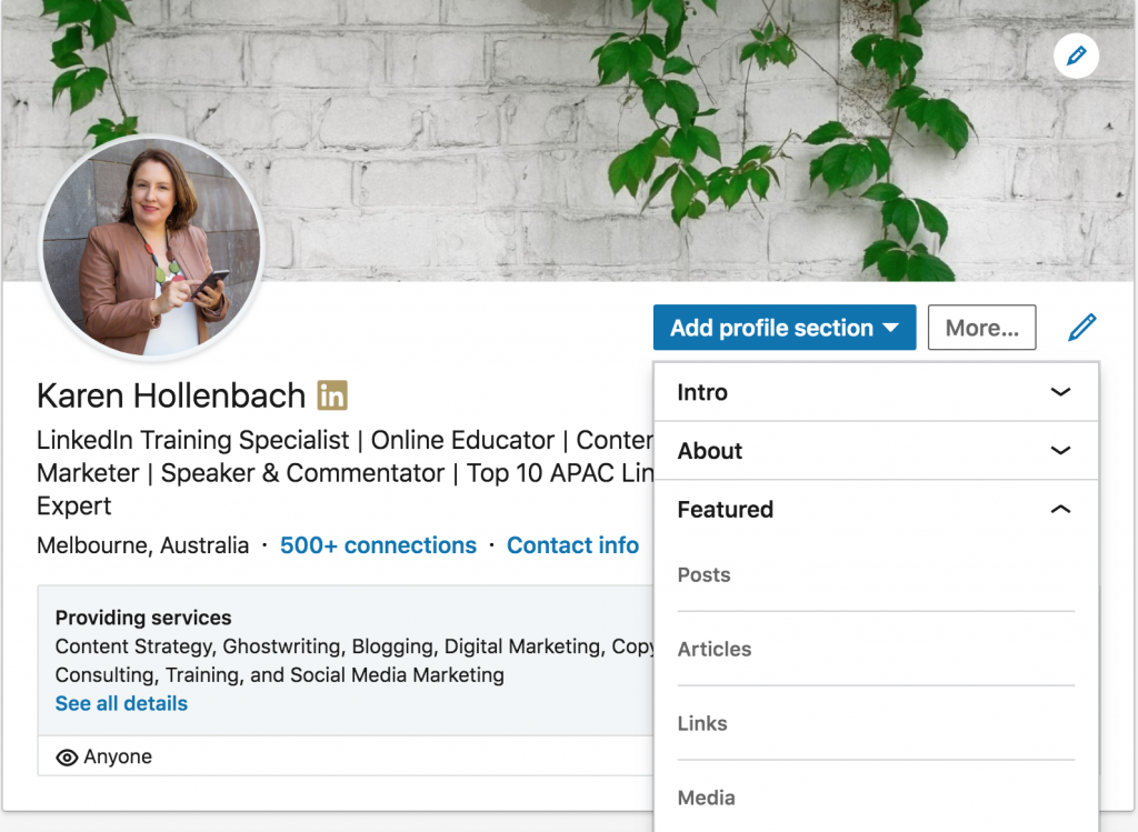 How to use the featured section on your LinkedIn profile - Australian ...